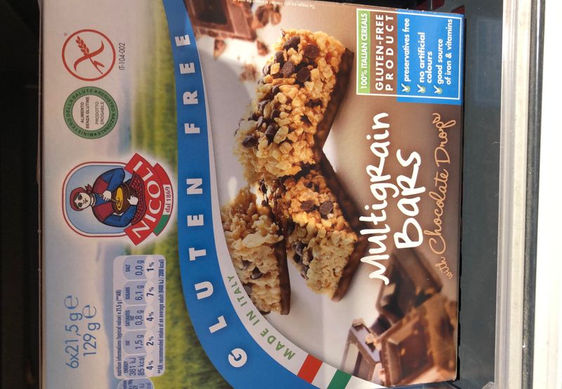 Multigrain bars chocolate drops, Nicoli | Noba